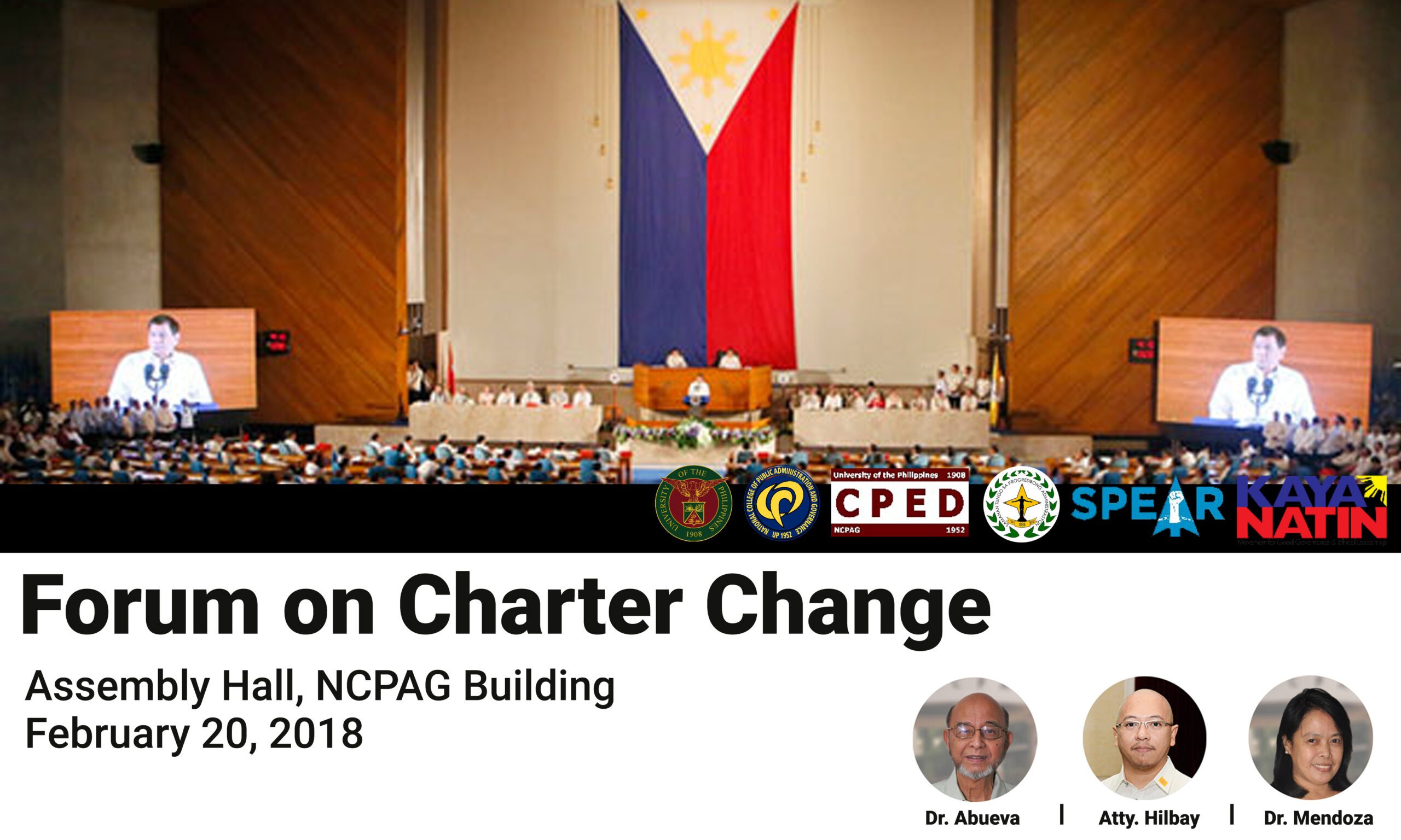 Forum on Charter Change - NCPAG - UP National College of Public ...