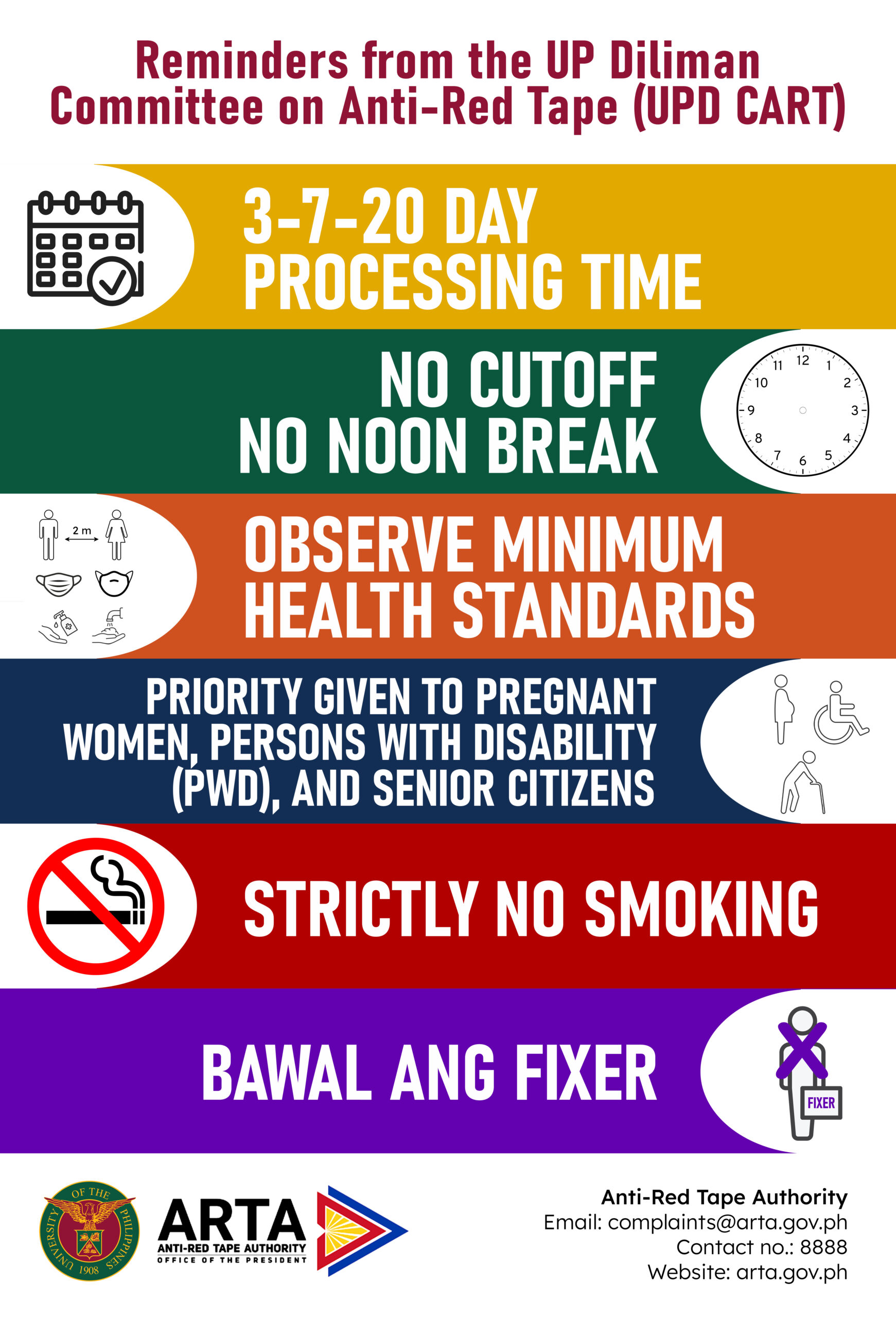 Reminders from the UP Diliman Committee on Anti-Red Tape - NCPAG - UP ...